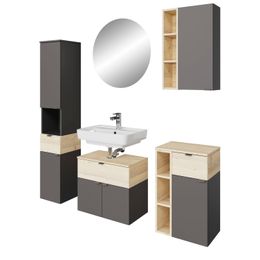 Badm&ouml;bel-Set SAPHIR, grau, Kastenm&ouml;bel-Sets, "Quickset 394"