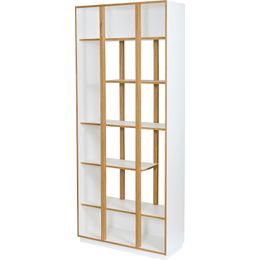 B&uuml;cherregal WOODMAN, wei&szlig;, Wohnzimmer, Regale, "Newbury", in einem tollen skandinavian Look, FSC-zertifiziert