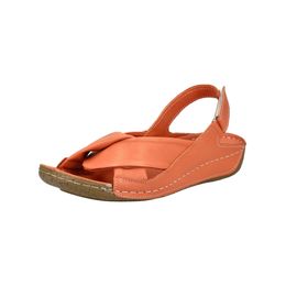 Andrea Conti Damen Riemchensandale "Andrea Conti Sandalen Leder", Gr. 42, orange, Leder, Schuhe