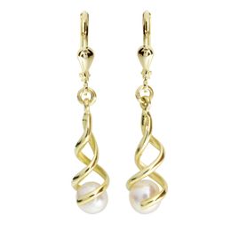 OSTSEE-SCHMUCK Damen Paar Ohrh&auml;nger "- Lusia - Gold 333/000 - Zuchtperle", Gelbgold 333, gold, Gelbgold 333, Ohrringe
