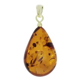 OSTSEE-SCHMUCK Damen Kettenanh&auml;nger "OSTSEE-SCHMUCK Anh&auml;nger Tropfen ca. 26 mm lang - Gold 585/000", 36 x 18mm, Bernstein, 3,5 g, gelb, Bernstein,