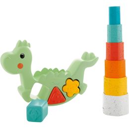 Chicco Kinder Lernspielzeug "2 In 1 Schaukeldino", bunt, Kunststoff, B:20cm H:17cm, Lernspielzeug, teilweise aus recyceltem Material; Made in Europe