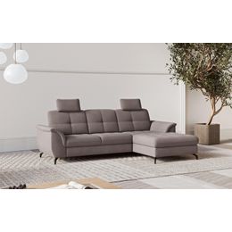 Sit & More Ecksofa SIT & MORE, B:262cm H:92cm T:164cm, grau, 90% Polyester 10% Polyamid, Wohnzimmer, Sofas, "Zora", wahlweise mit Bettfunktion und Bettkasten
