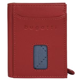 Bugatti Damen Geldbörse "SECURE SLIM", rot, Leder, leicht glänzend, unifarben, Kleinlederwaren, echt Leder