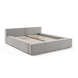 Polsterbett Home Affaire, B:224cm H:74cm L:244cmhellgrau, 83% Polyester, 17% Nylon, Betten, "LAUREDA Bettgestell mit Lattenrost, in 4 Breiten- 140,
