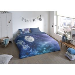 Wendebettwäsche, bunt, PURE LUXURY COLLECTION, Microfaser, Obermaterial: 100% Polyester, Bettwäsche, "Universee", Mikrofaser, 135x200, Pflegeleicht,