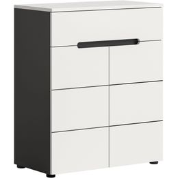 Schuhkommode Inosign, B:80cm H:94cm T:37cmgrau, weiß, schwarz, FSC-zertifizierter Holzwerkstoff, Sideboards, "REHAT, TOPSELLER, Breite 80cm, 2 Türen,