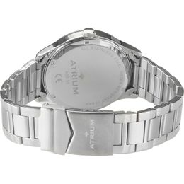 Atrium Damen Quarzuhr, silber, Armbanduhren, Armbanduhr, Herrenuhr, Edelstahlarmband, analog, Wochentag, Tag