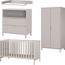 Babymöbel-Set Germania, B:353cm H:180cm T:77cm, braun, Holz teilmassiv, Metall, Spanplatte, Schlafzimmermöbel-Sets, "GW-Alkmaar", mit mitwachsendem