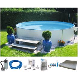 Rundpool MY POOL BWT, H:120cm &Oslash;:600cm, wei&szlig;, Schwimmbecken, "PREMIUM inkl. umfangreichem Zubeh&ouml;r", H&ouml;he 120 cm, in verschiedenen Gr&ouml;&szlig;en erh&auml;ltlich