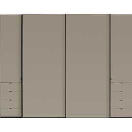 Dreh-/Schwebet&uuml;renschrank Wiemann, B:298,3cm H:236cm T:67cm, grau, Floatglas, Holzwerkstoff, Schr&auml;nke, "Nizza", mit Glasfront