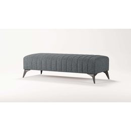 Polsterhocker Home Affaire, B:140cm H:43cm T:60cm, grau, 100% Polyester, Hocker, "MATTHEW Sitzhocker XXL, Maße B/T/H: 140/60/43 cm", Steppung,