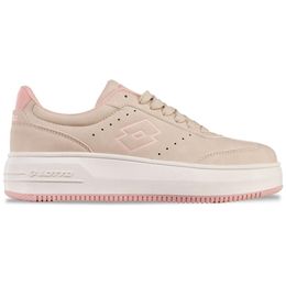 Lotto Damen Sneaker, Gr. 41, rosa, Synthetik, mehrfarbig, Schuhe, - auf Plateau Sneakersohle
