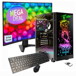 GAMEMAX PC-Komplettsystem "MegaDeal Rockstar 2603 AMD Ryzen 7 5700X RTX 5060 32GB DDR4 1TB SSD", Microsoft Windows 11 Home (64 Bit), 32 GB RAM 1.000