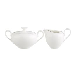 Villeroy & Boch VILLEROY & BOCH Milch- und Zuckerset "Milch- und Zucker-Set Anmut Platinum No.1 2er Set weiß", weiß, Geschirr-Sets