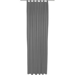 Vorhang WIRTH, B:142cm H:355cm, grau, Polyester, Wohnzimmer, Gardinen, "Dim out", nach Ma&szlig;