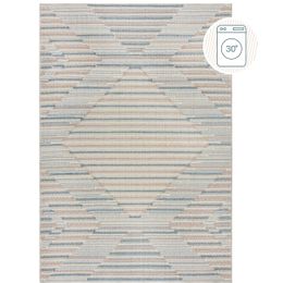 Teppich FLAIR RUGS, B:78cm H:4mm L:150cm, bunt, Kunstfaser, Wohnzimmer, Teppiche, "Clementine", kurzflor, waschbar, Wohnzimmer, Schlafzimmer