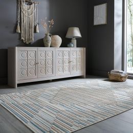 Teppich FLAIR RUGS, B:155cm H:4mm L:230cm, bunt, Kunstfaser, Wohnzimmer, Teppiche, "Clementine", kurzflor, waschbar, Wohnzimmer, Schlafzimmer
