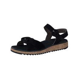 Paul Green Damen Riemchensandale "Paul Green Sandalen Veloursleder", Gr. 38,5, schwarz, Veloursleder, Schuhe