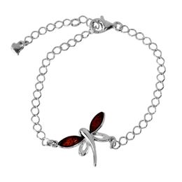 OSTSEE-SCHMUCK Damen Armband "- Schmetterling - Silber 925/000 - Bernstein", Silber 925 (Sterlingsilber), silber, Silber 925 (Sterlingsilber),