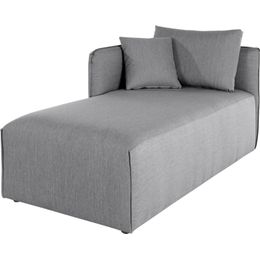 Ottomane OTTO HOME, B:90cm H:74cm T:172cm, grau, Samtoptik (100% Polyester);Struktur (100% Polypropylen);Webstoff (100% Polyester);Struktur fein