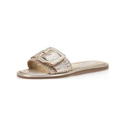 Inuovo Damen Pantolette "Inuovo Pantoletten Leder", Gr. 36, gold, Leder, Schuhe