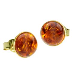 OSTSEE-SCHMUCK Damen Paar Ohrstecker "- Classic 8 mm - Gold 333/000 - Bernstein", Gelbgold 333, gold, Gelbgold 333, Ohrringe