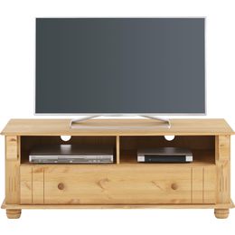 TV-Board Home Affaire, B:120cm H:45cm T:40cm, beige, Sideboards, "Adele", Breite 120 cm, mit Schublade, aus massiver Kiefer, FSC