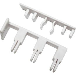 Gardinenstangen-Endst&uuml;ck Gardinia, wei&szlig;, Gardinenstangenendst&uuml;cke, "mit Ausklinkung 3-l&auml;ufig", Serie Fl&auml;chenvorhang-Technik Atlanta 3-l&auml;ufig