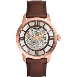 Fossil Herren Automatikuhr "TOWNSMAN", braun, Armbanduhren, Armbanduhr, Herrenuhr, mechanische Uhr, Lederarmband