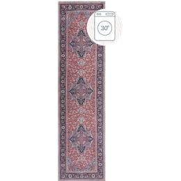 Teppich FLAIR RUGS, B:60cm H:4mm L:230cm, rot, Kunstfaser, Wohnzimmer, Teppiche, "Windsor", Waschbarer Teppich