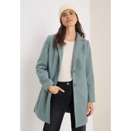 Cecil Damen Kurzmantel, gr&uuml;n, Gr. S, unifarben, Web, Obermaterial: 90% Polyester, 10% Viskose. Futter: 100% Polyester, M&auml;ntel, in Woll-Optik