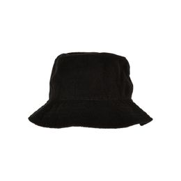 Trucker Cap Flexfit "Flexfit Accessoires Frottee Bucket Hat", Damen, Gr. onesize, schwarz, 75% Baumwolle, 25% Polyester, unifarben, Caps