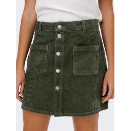 Jacqueline de Yong JDY Damen Cordrock "JDYSHIRAZ CORDUROY SKIRT PNT DIA"forest night, Gr. XL, unifarben, Cord, Obermaterial: 100% Baumwolle, Röcke