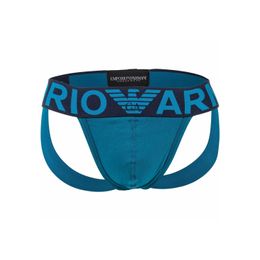 Emporio Armani Herren String "Jockstrap 1er Pack", Gr. XL, blau, Obermaterial: 95% Baumwolle CO. 5% Elasthan EL., Unterhosen