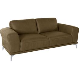 2-Sitzer W.Schillig, B:192cm H:78cm T:94cm, gr&uuml;n, Sofas, "montanaa", mit Metallf&uuml;&szlig;en in Silber matt, Breite 192 cm