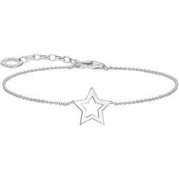 Thomas Sabo Damen Armband "mit Stern-Anhänger", 19, Silber 925 (Sterlingsilber), silber, Silber 925 (Sterlingsilber), Armbänder