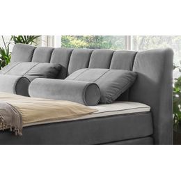 Dekokissen LEONIQUE, B:50cm L:70cm, grau, Kunstfaser, Dekokissen_Sitzkissen_Kissenh&uuml;llen, "Oc&eacute;ane", passend zum Bett Oce&aacute;ne in Samtvelours und