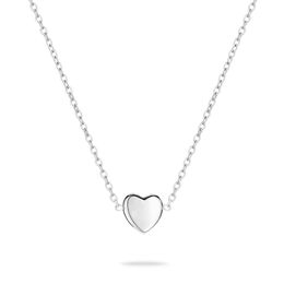 Tamaris Damen Kette mit Anhänger "Schmuck Geschenk Edelstahl Halskette Bold Hearts Herz", Edelstahl, L: 45 B: 5mm, silber, Edelstahl, B:5mm,