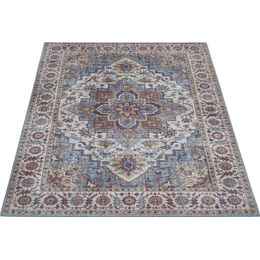 Teppich LUXOR living, B:120cm H:7mm L:170cm, blau, Kunstfaser, Wohnzimmer, Teppiche, "Prima 3", Kurzflor, Orient-Optik, Vintage Design, auch als
