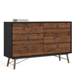 Kommode Andas, B:150,3cm H:94,8cm T:40,1cm, braun, Spanplatte, Schlafzimmer, Sideboards, "Ry Aufbewahrung, Schubladenschrank, Stauraum", Sideboard