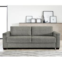 Schlafsofa Bali, B:215cm H:20cm, grau, 100% PES, Wohnzimmer, Sofas, "Denver, Dauerschläfer", in 140er und 160er Breite, inkl. Ergoflex-Unterfederung