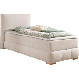 Boxbett OTTO HOME, B:110cm L:213cm, beige, Komplettbetten, "Wehma", in H2, H3 & H4 wählbar, inklusive Topper