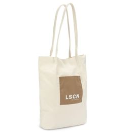 LSCN BY LASCANA Kinder Shopper, beige, Baumwolle, unifarben, Taschen, Schultertasche, Strandtasche, Tragetasche VEGAN