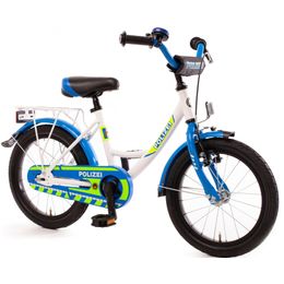 Bachtenkirch Kinderfahrrad "Kinderfahrrad "POLIZEI" kristall-wei&szlig;/blau/neon", 29cm, 16 Zoll (40,64cm), wei&szlig;, Fahrr&auml;der