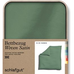 Bettbezug Schlafgut, B:200cm L:200cm, grün, Mako-Satin, Obermaterial: 100% Baumwolle, Bettbezüge, "Woven Satin", besonders dicht gewebt, Mix & Match: