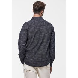 Street One MEN Herren Langarmhemd, blau, Gr. XXL, unifarben, Web, 100% Baumwolle, Hemden, mit Knopfleiste