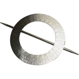 Dekoklammer f&uuml;r Raffhalter Gardinia, B:14,5cm L:14,5cm &Oslash;:14,5cm, silber, Metall, Raffhalter, "Dekospange mit Stab Mars", zum Dekorieren und Raffen