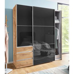 Schwebet&uuml;renschrank wimex, B:250cm H:236cm T:65cm, grau, Schr&auml;nke, "Level by fresh to go", mit Glast&uuml;ren