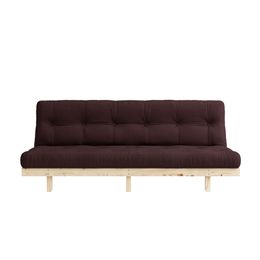 Schlafsofa Karup Design, B:200cm H:73cm T:100cm, braun, Bezug: 80% Baumwolle, 20% Polyester, Kinderzimmer, Sofas, "Lean 200 Schlafsofa, Gästebett,